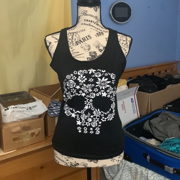 Wish | Tops | Free W Purchase Wish Laceback Skull Tank Top | Poshmark